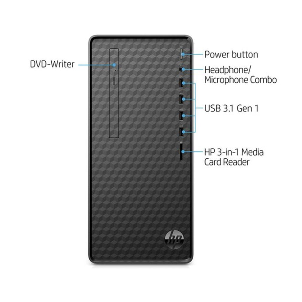 HP Desktop Home PC Intel i3 12th Gen 8GB RAM 256GB NVME SSD M01-F2003N ...